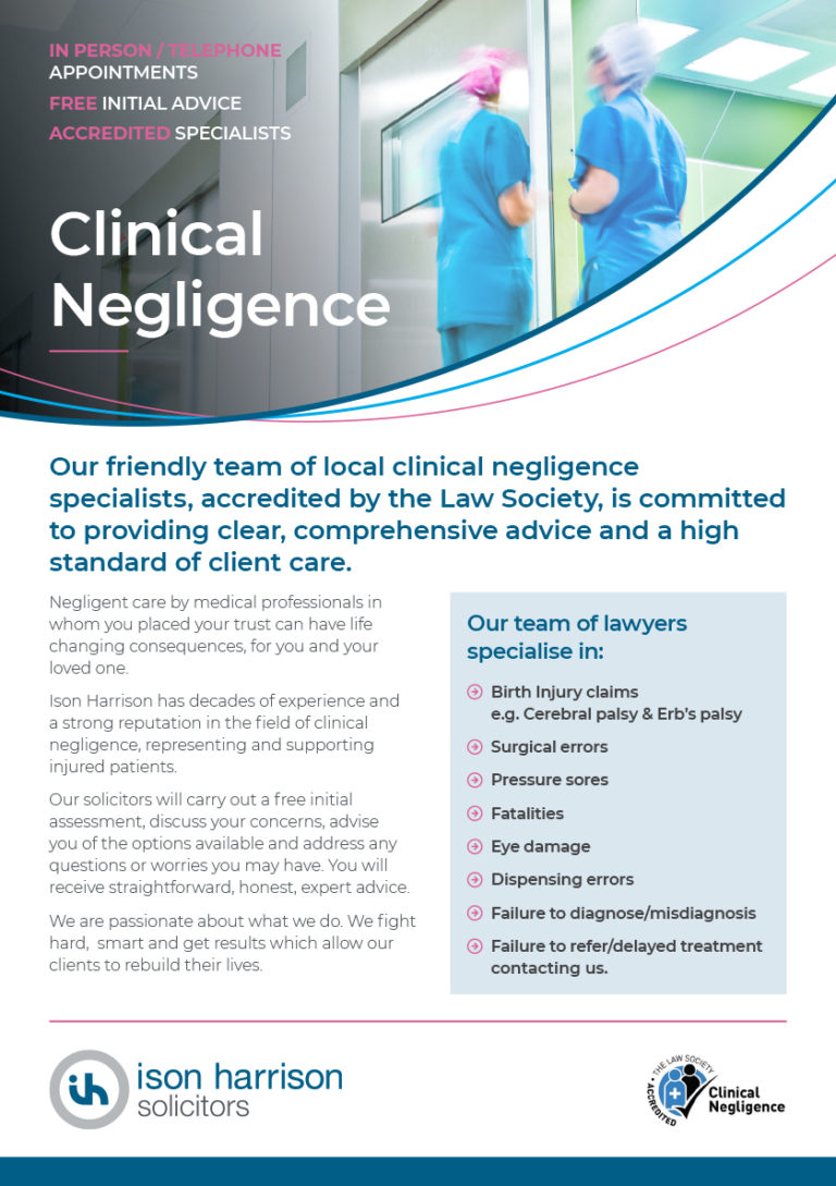 Clinical Negligence - Ison Harrison Solicitors
