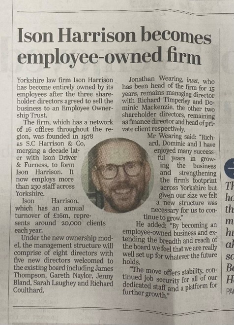 Looking Back On A Milestone Year For Ison Harrison | The Yorkshire Law Firm