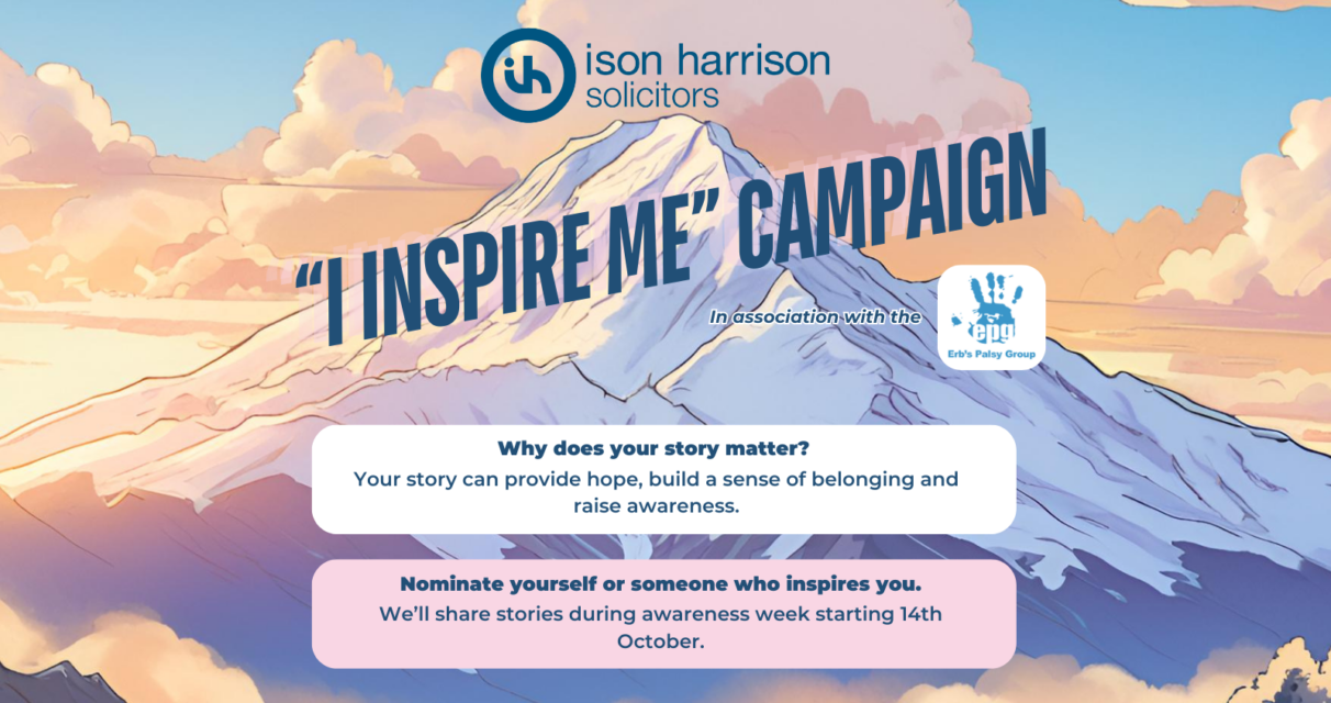 I Inspire Me - Erb's Palsy Awareness Week Campaign - Ison Harrison ...
